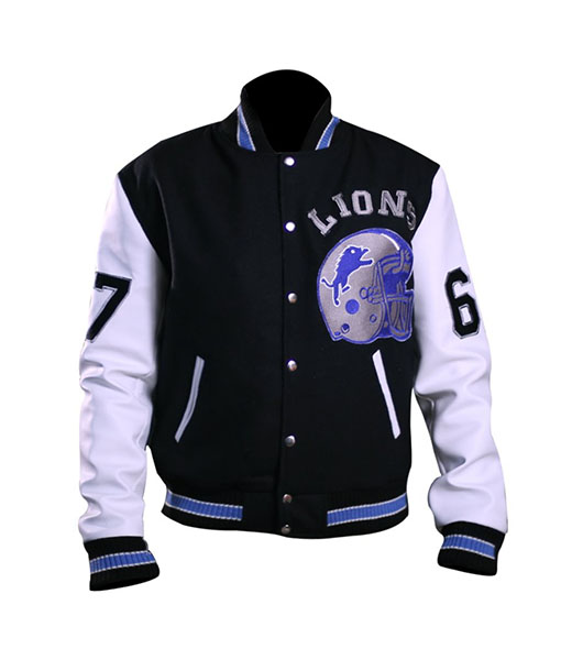 Beverly Hill Cop Detroit Lions Letterman Real Wool Jacket - Authentic ...