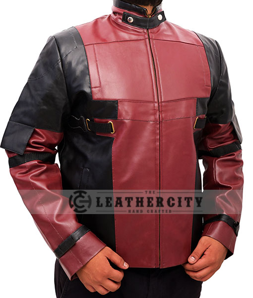 Deadpool Wade Wilson Leather Jacket Worn by Ryan Reynolds - TLC