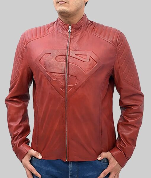 Smallville's Superman Red Leather Jacket Worn by Tom Welling - TLC