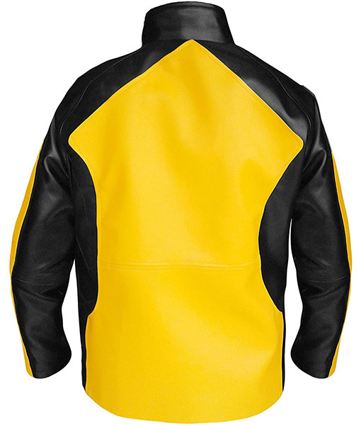 Infamous Cole MacGrath Yellow & Black Leather Jacket - TheLeatherCity