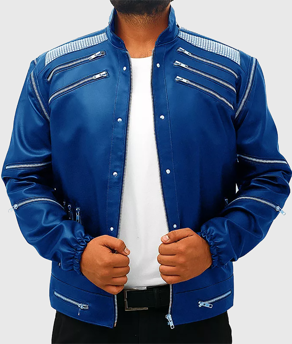 Michael Jackson Beat It Jacket in Blue