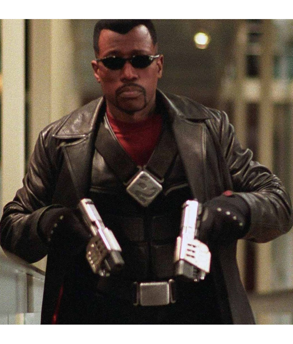 Blade Wesley Snipes Leather Trench Coat