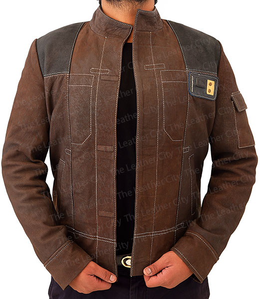 Han Solo (Alden Ehrenreich) Suede Leather Jacket From Solo: A Star Wars ...