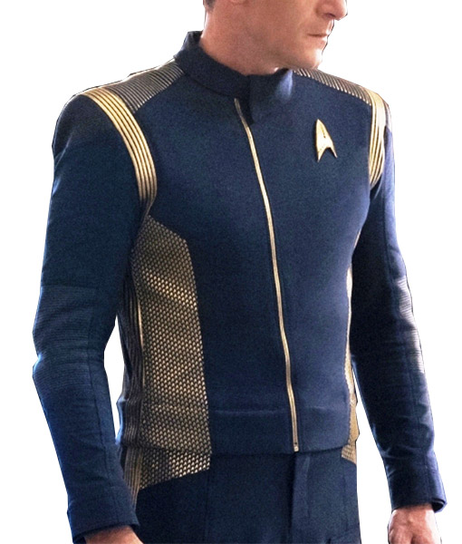 Star Trek Discovery Blue Starfleet Jacket | TheLeatherCity.com