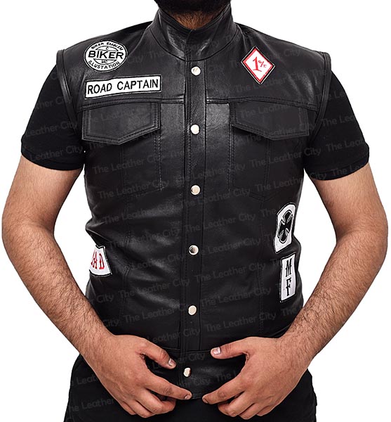 Men's Clothing DEACON ST JOHN BLACK REAL LEATHER VEST DAYS GONE COSPLAY ...