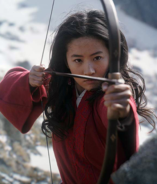 Mulan Red Embroidered Hanfu Gown Costume with Battle Armor Waisbend - TLC