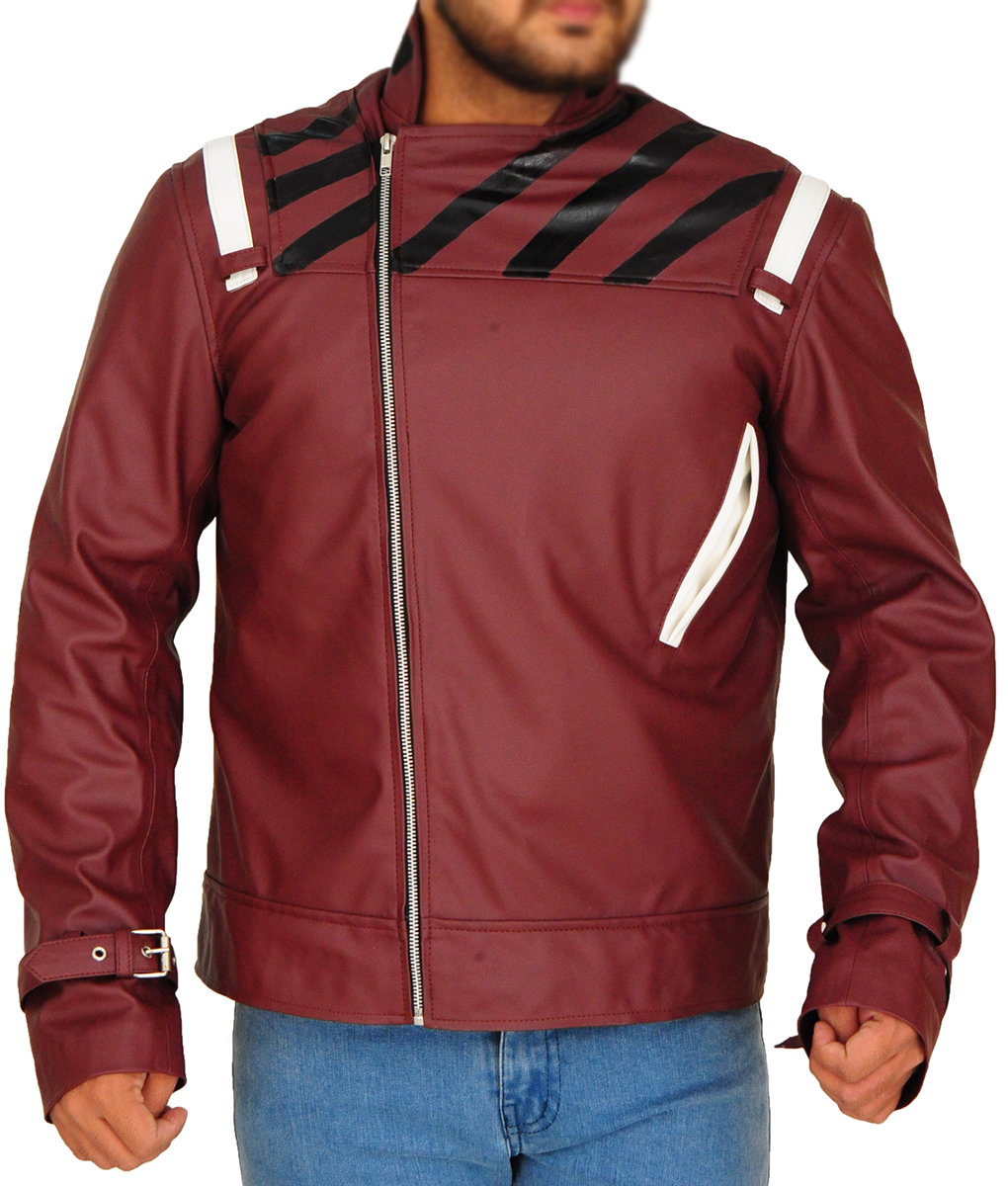 No More Heroes 2 Travis Touchdown Maroon Leather Jacket - TheLeatherCity