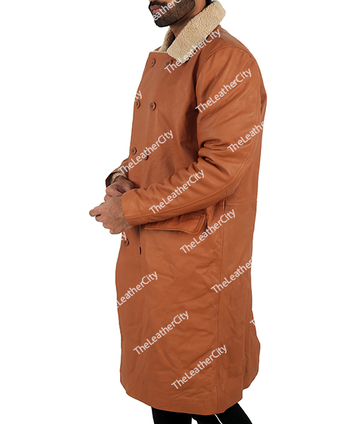Candyman 2020 Anthony McCoy (Yahya Abdul-Mateen II) Shearling Trench Coat