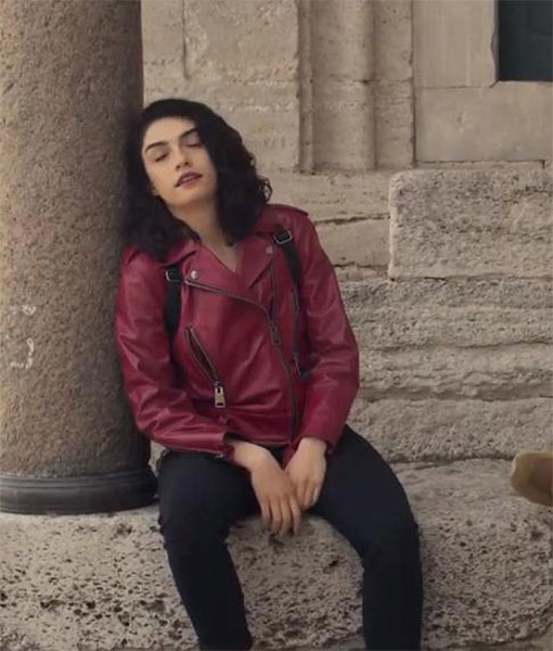 The Protector (Hakan: Muhafiz) Zeynep Erman Red Leather Jacket