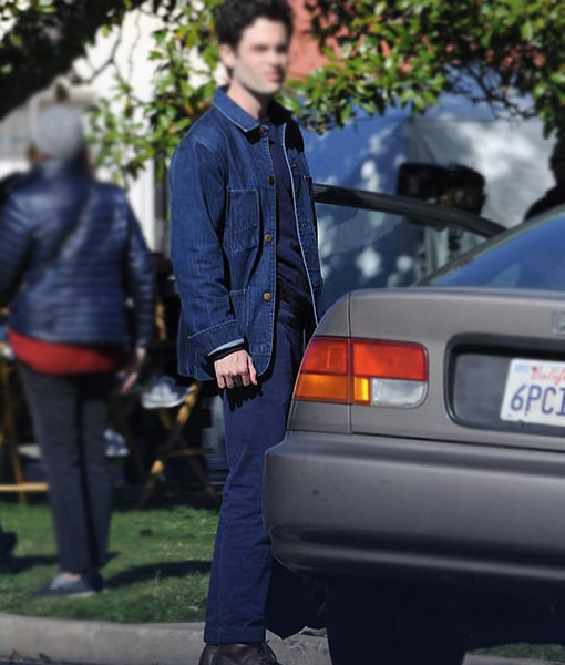 You Season 2 Joe Goldberg (Penn Badgley) Blue Demim Jacket