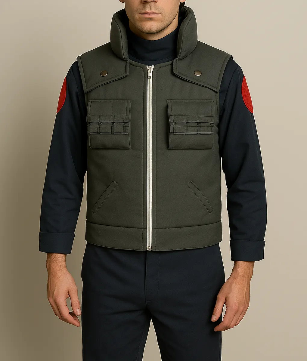 Kakashi Hatake Vest - Jonin Green Cotton Vest | TheLeatherCity