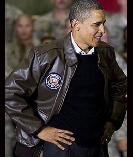 Barack Obama A-2 Flight Jacket Leather Jacket | TLC