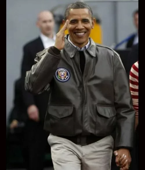 Barack Obama A-2 Flight Jacket Leather Jacket | TLC