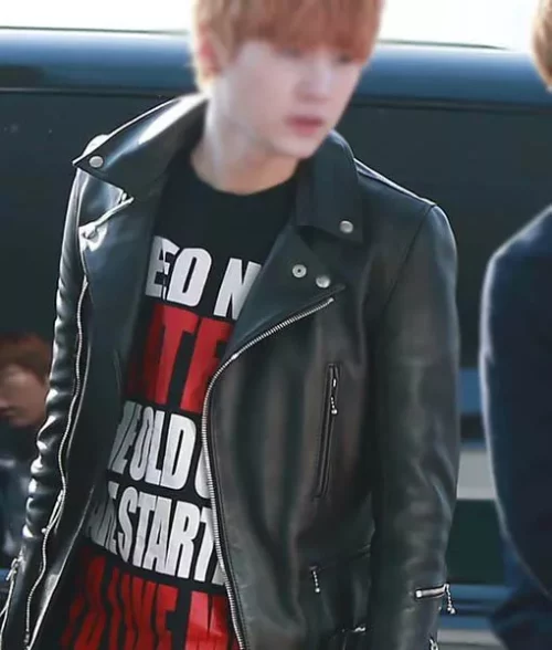 BTS Suga Black Leather Jacket | TLC