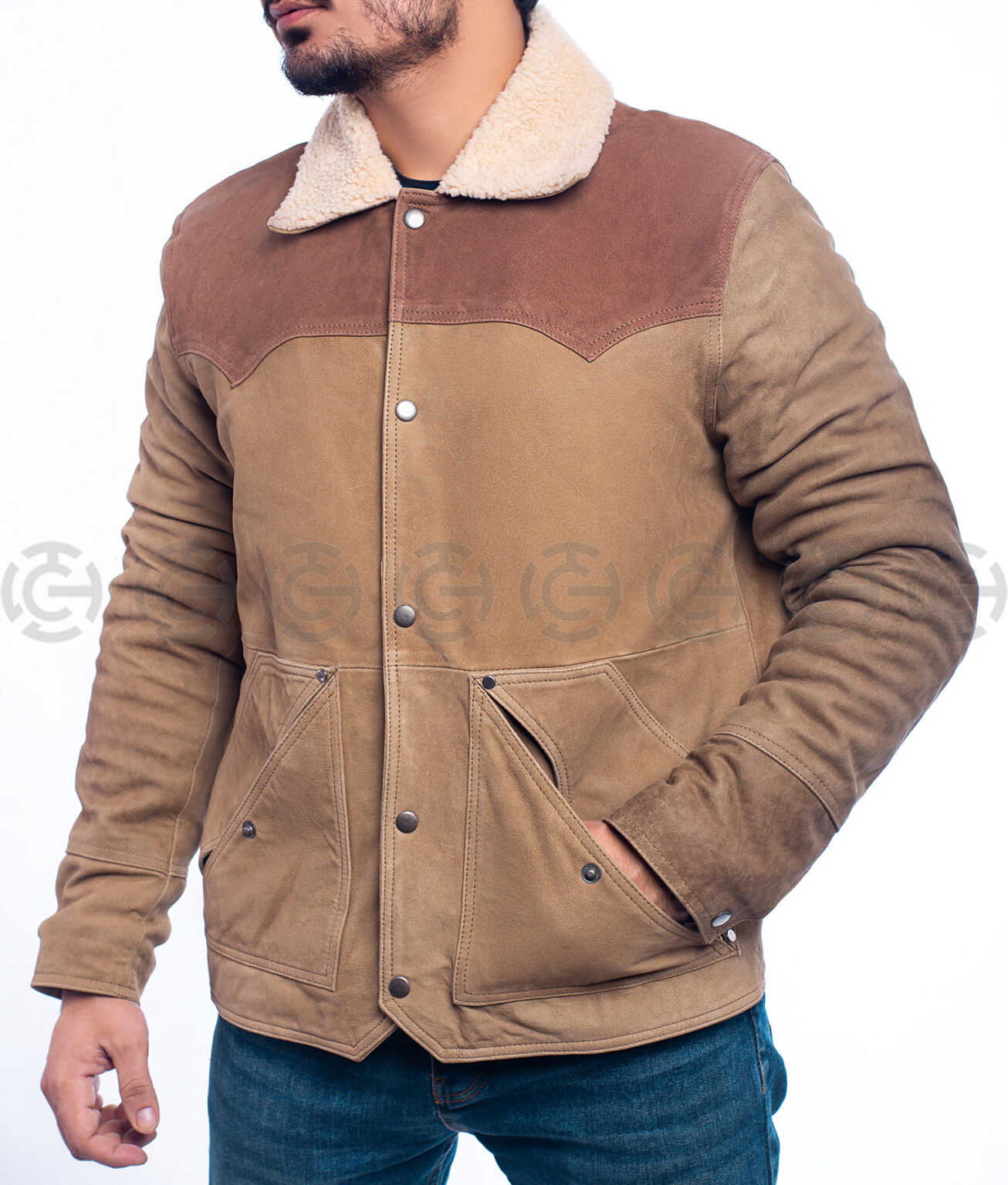 Yellowstone John Dutton Shearling Jacket