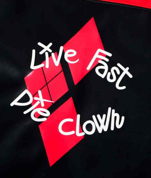 Harley Quinn's Live Fast Die Clown Red & Black Jacket From The Suicide ...