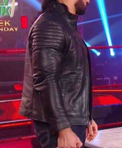 WWE Wrestler Drew McIntyre Black Leather Jacket | TLC