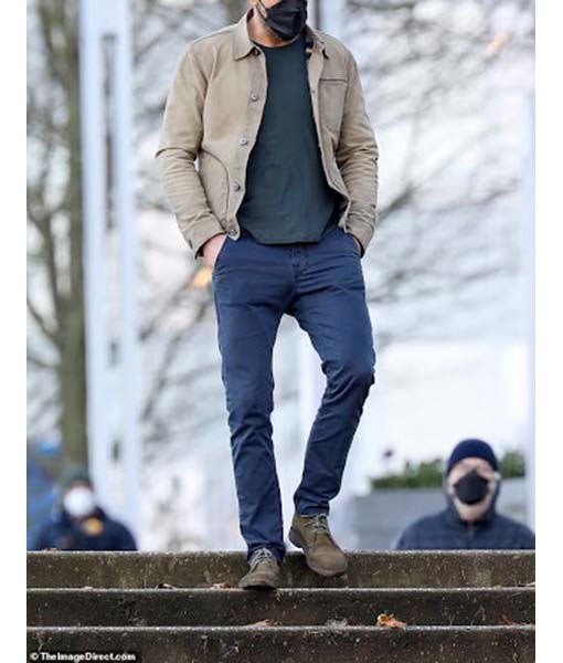 The Adam Project Ryan Reynolds Grey Cotton Jacket | TLC