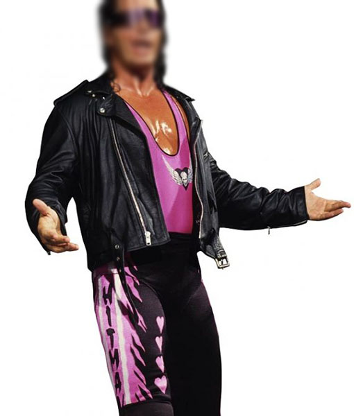 Bret Hart Foundation Black Leather Jacket | TLC