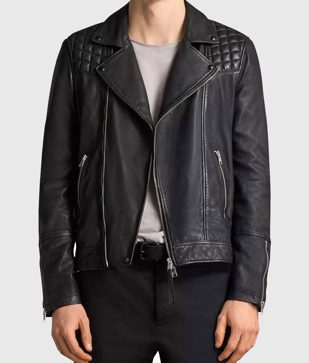 Sex/Life Brad Simon (Adam Demos) Black Moto Leather Jacket | TLC