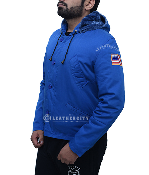 Stranger Things Jim Hopper (David Harbour) Jacket with Hood | TLC