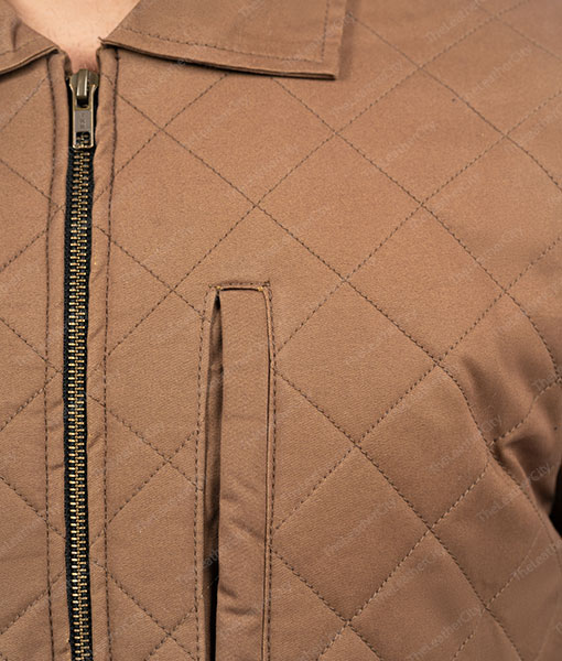 Yellowstone John Dutton Brown Quilted Jacket | Kevin Costner Brown ...
