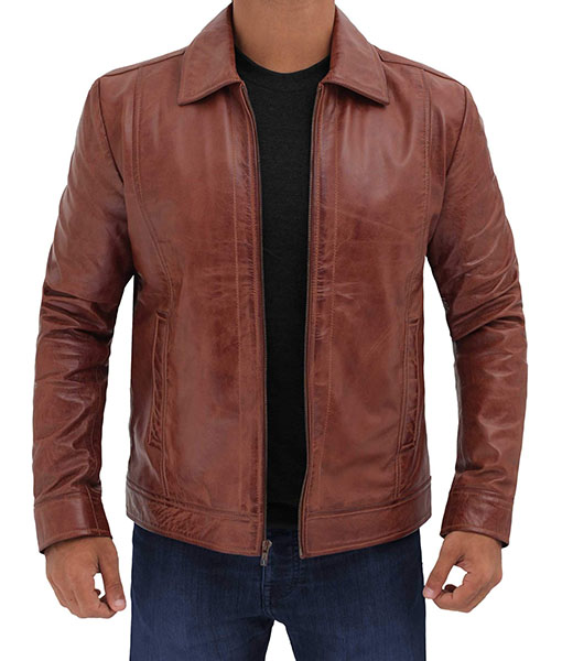Morgan Classic Brown Leather Jacket | TLC