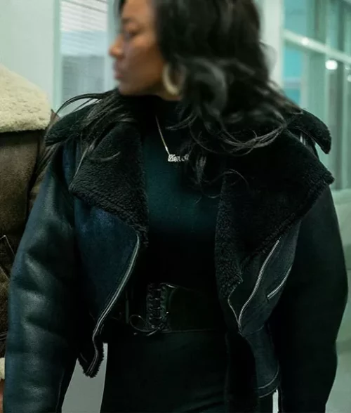 Power Book III Raquel Thomas (Patina Miller) Black Leather Jacket | TLC