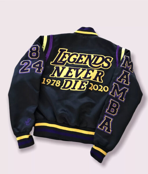 LA Lakers Black Mamba Hall of Fame Kobe Bryant Varsity Jacket