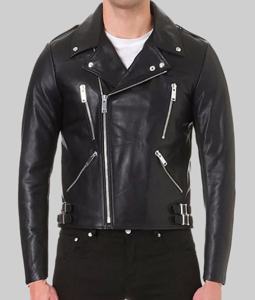 Men's Limitless Double Rider Black Leather Jacket | TLC