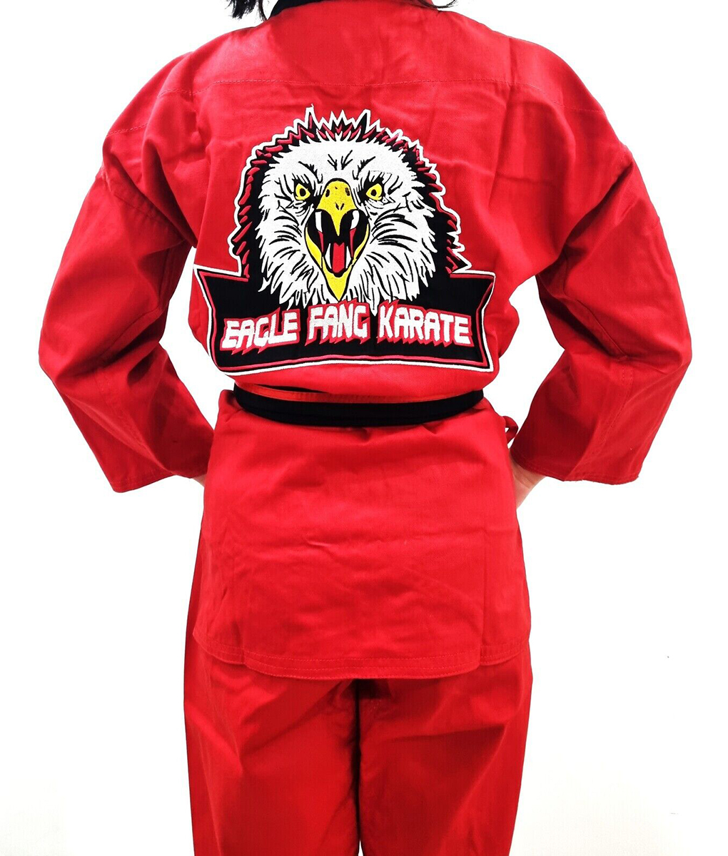Cobra Kai Eagle Fang Karate Gi Red Full Costume - The Leather City