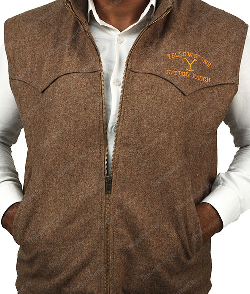 John Dutton Vest - Yellowstone Dutton Ranch Vest | THe Leather City