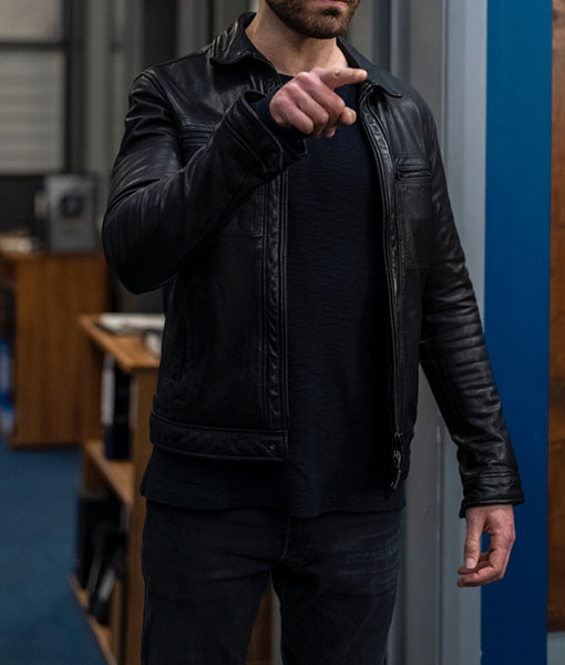 Ted Lasso Roy Kent (Brett Goldstein) Leather Biker Jacket | TLC