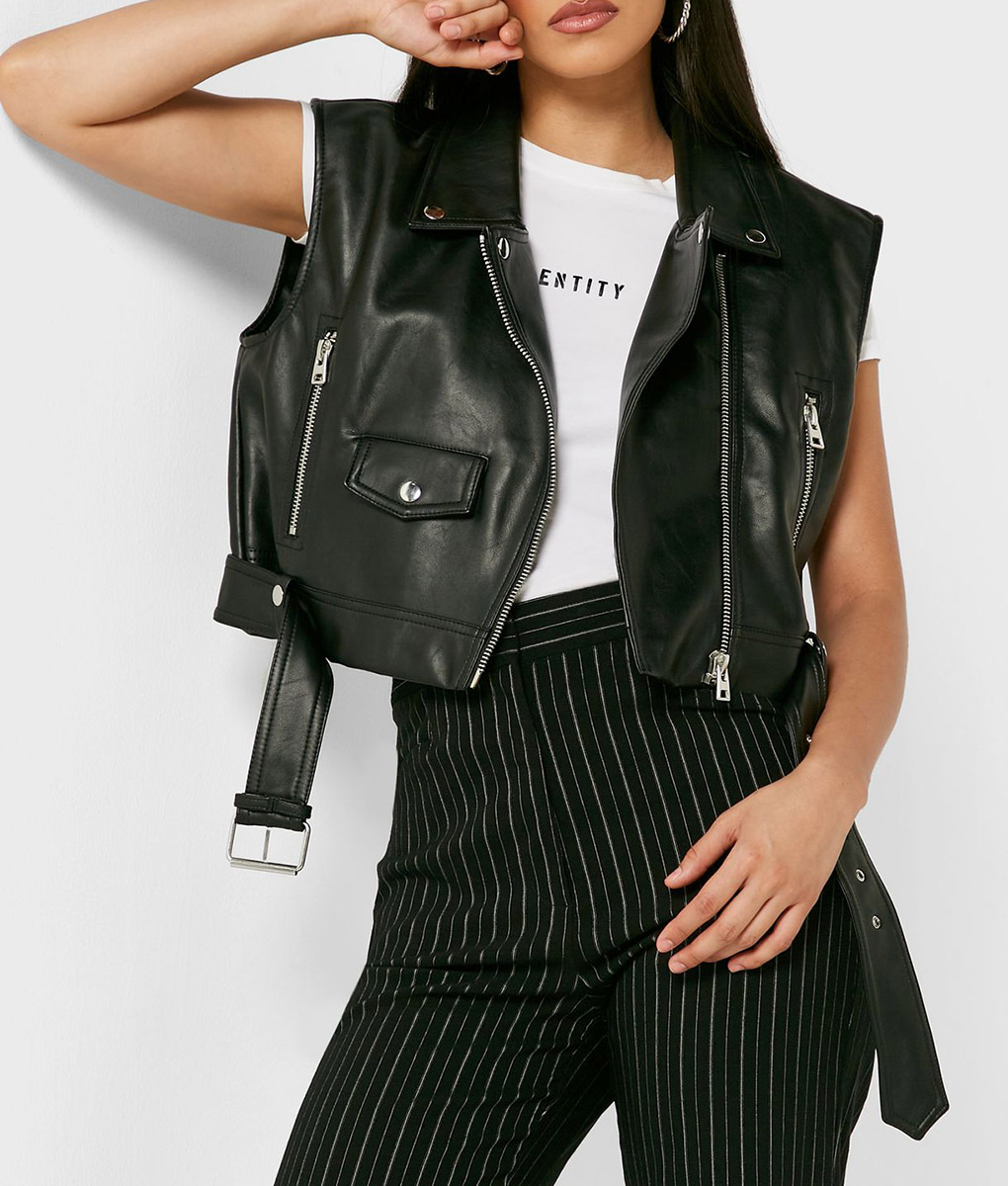 Poker Face Ruby (Chloë Sevigny) Black Leather Vest | TLC