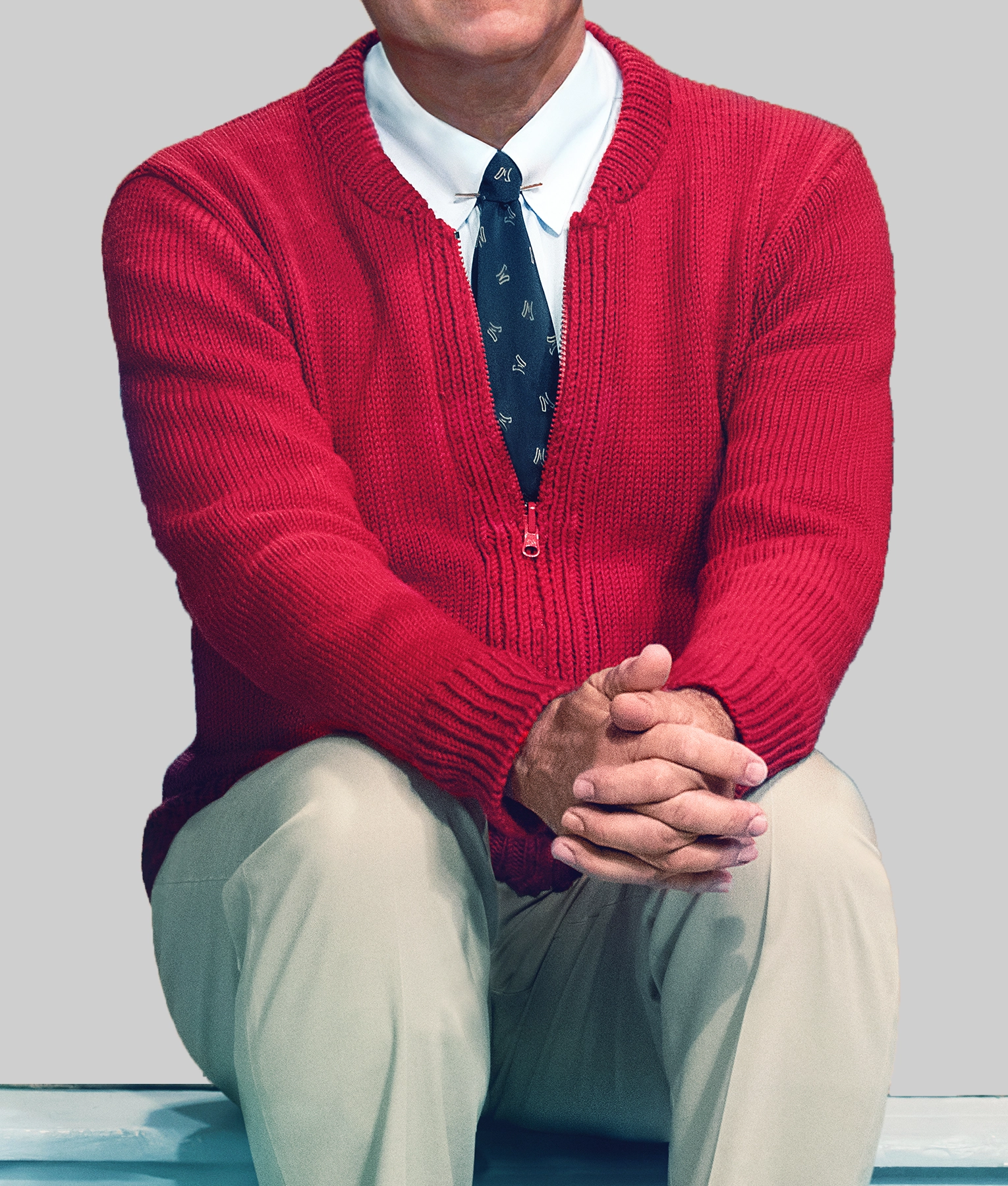 A Beautiful Day in the Neighborhood Fred Rogers Red Sweater - TLC