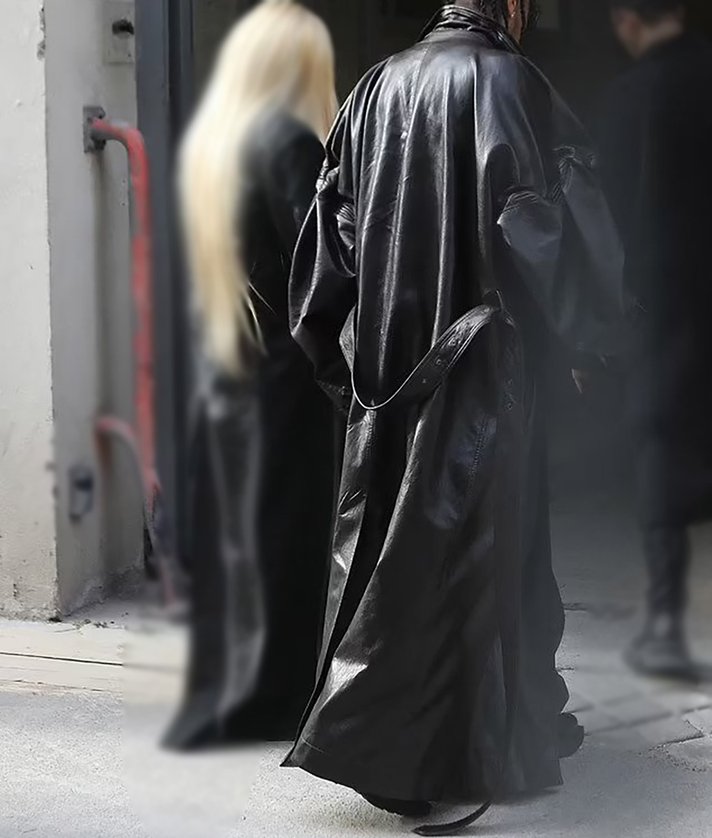 American rapper Tyga Black Leather Coat