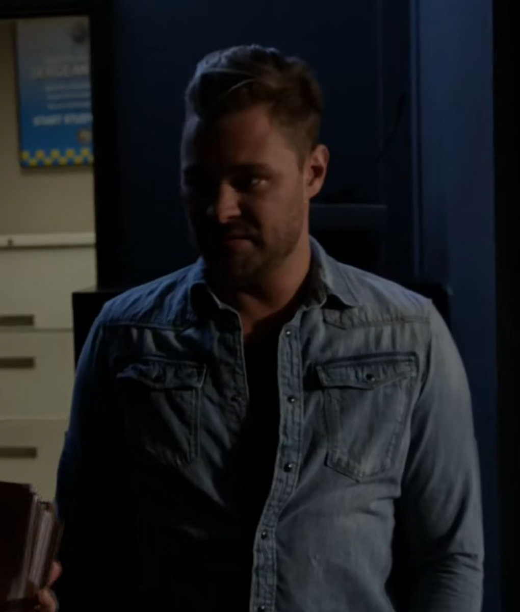 Chicago P.D. (2014) Adam (Patrick Flueger) Denim Shirt Jacket - TLC