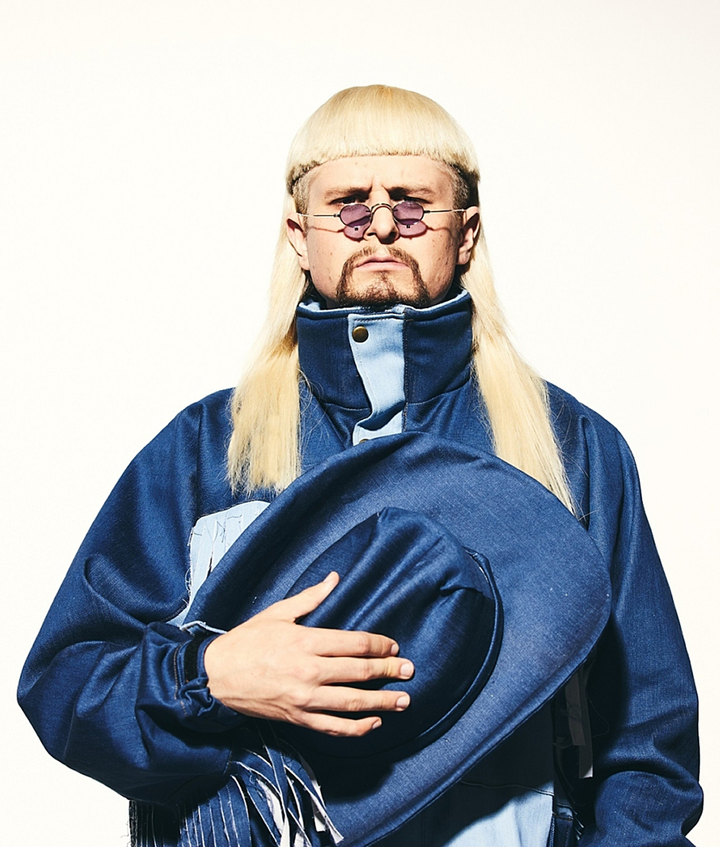 Oliver Tree Cowboy Tears Blue Two-Tone Fringe Cotton Jacket - The ...