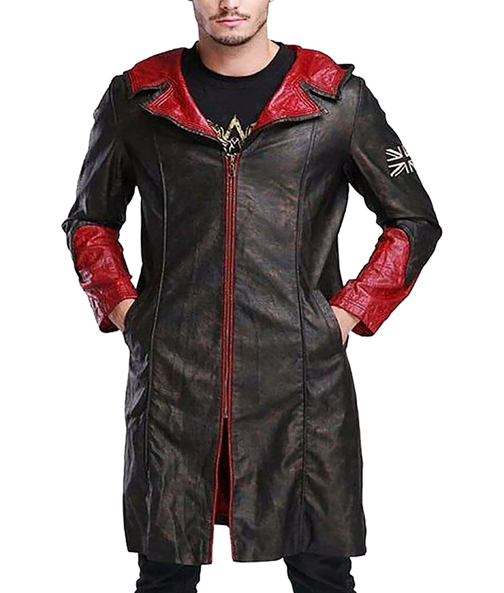 Devil May Cry Dante Hooded Leather Coat devil may cry coat