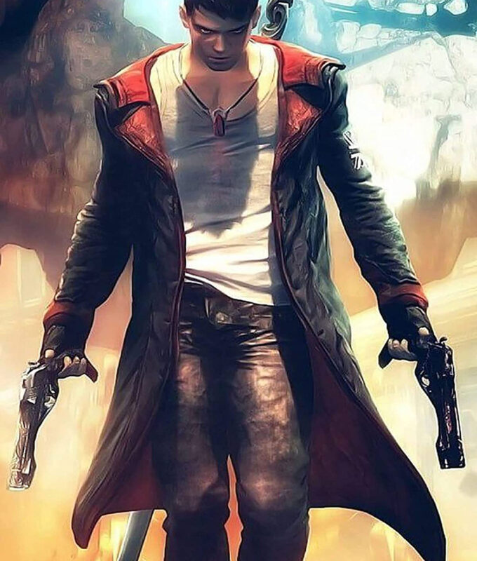 Devil May Cry Dante Hooded Leather Coat devil may cry coat