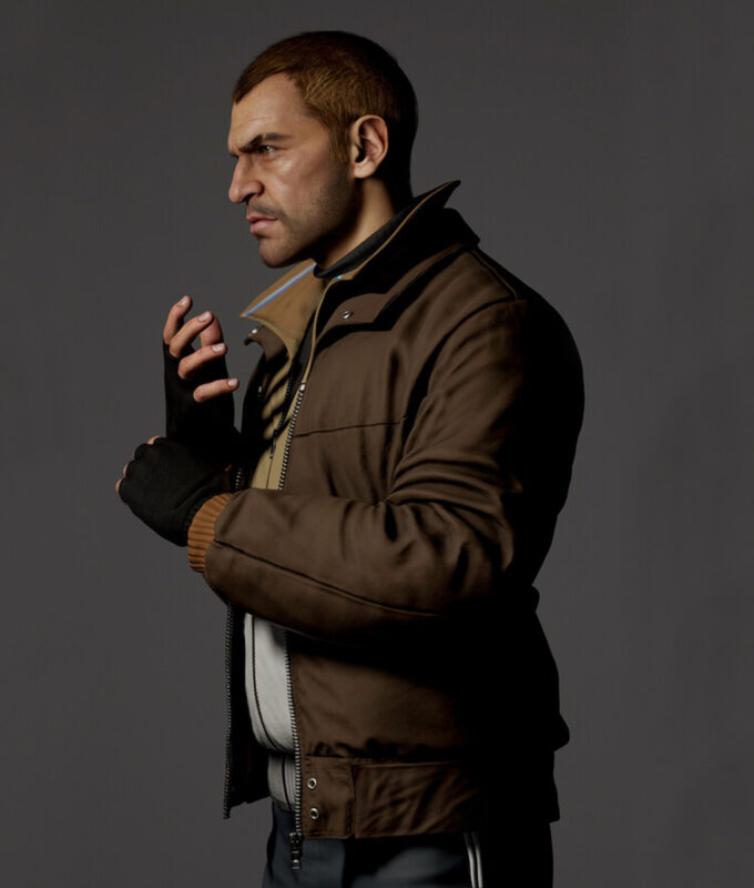 GTA IV Niko Bellic Brown Bomber Jacket | TLC