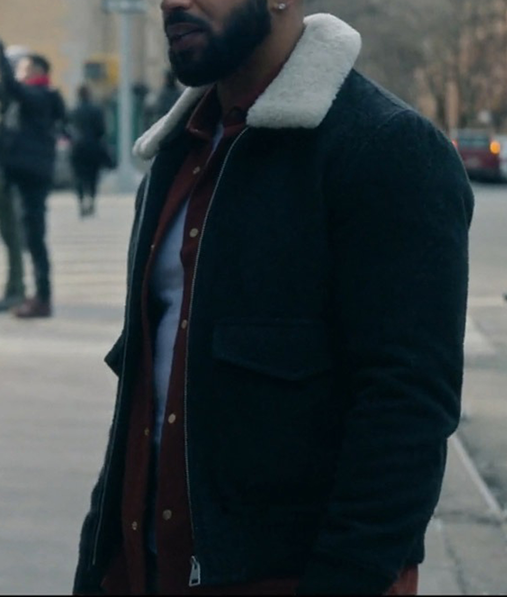 Harlem Ian Walker Black Shearling Jacket - TLC