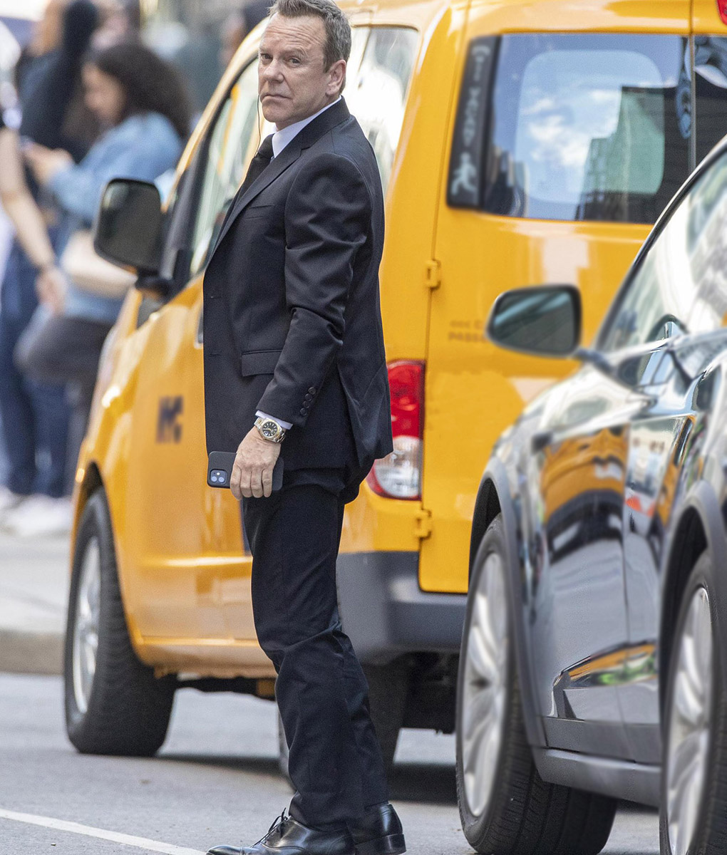 Rabbit Hole Kiefer Sutherland Black Suit | John Weir Suit