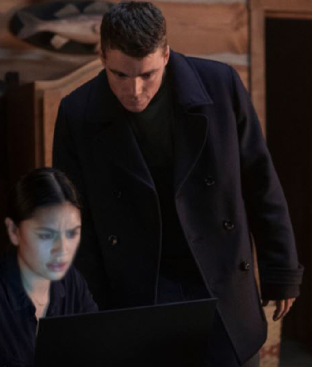 The Night Agent Gabriel Basso Black Coat | Peter Sutherland Coat