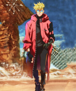 Trigun Stampede (2023) Yoshitsugu Matsuoka (Vash) Long Red Cosplay Coat ...