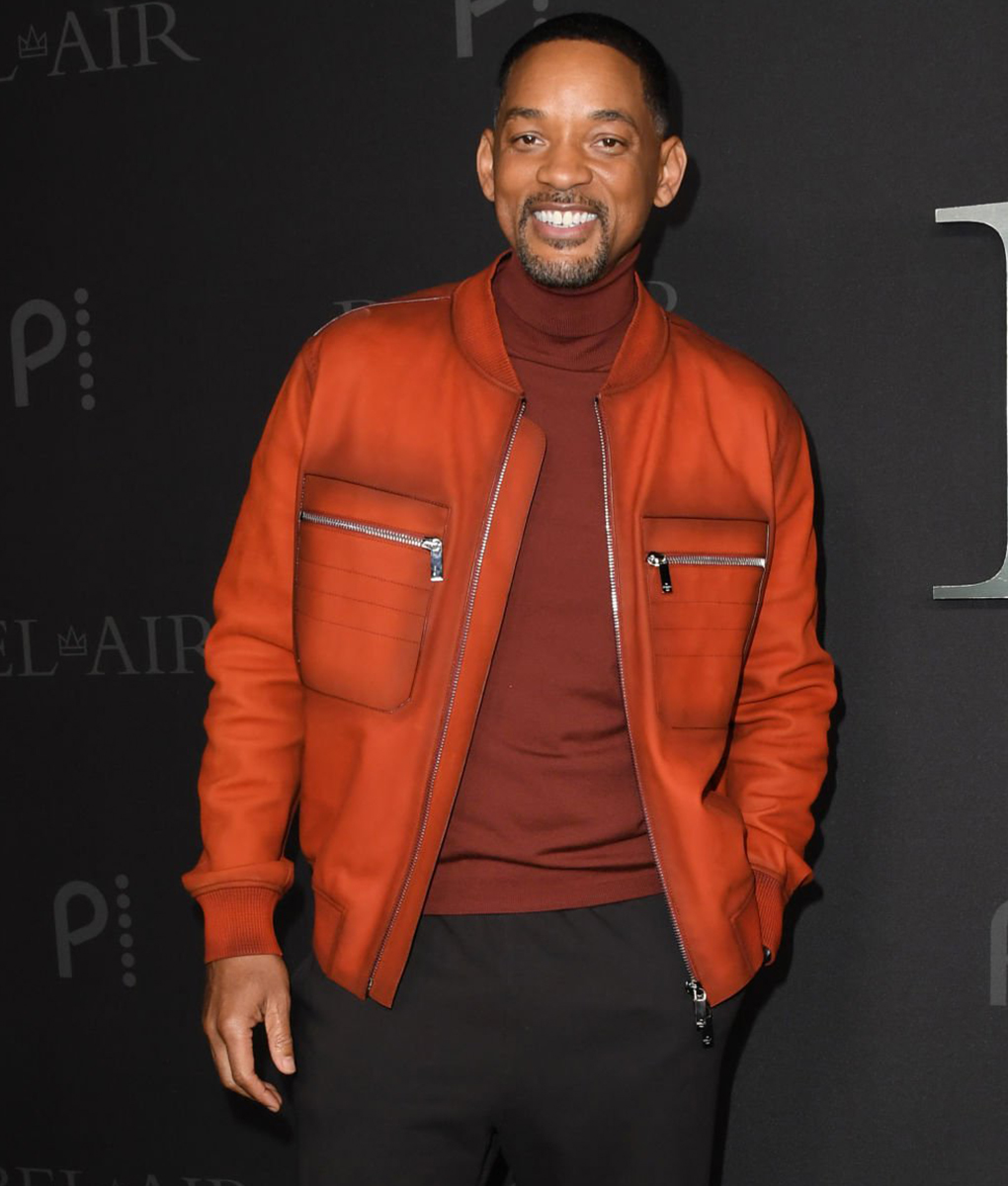 Bel-Air Premiere - Will Smith Orange Bomber Jacket