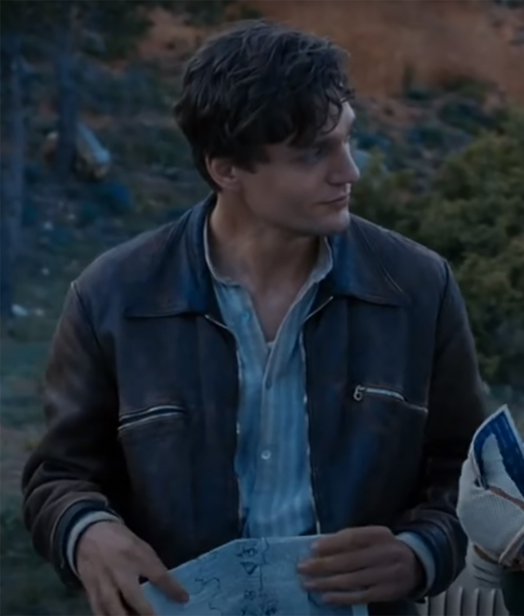 Transatlantic - Lucas Englander Distressed Brown Leather Jacket