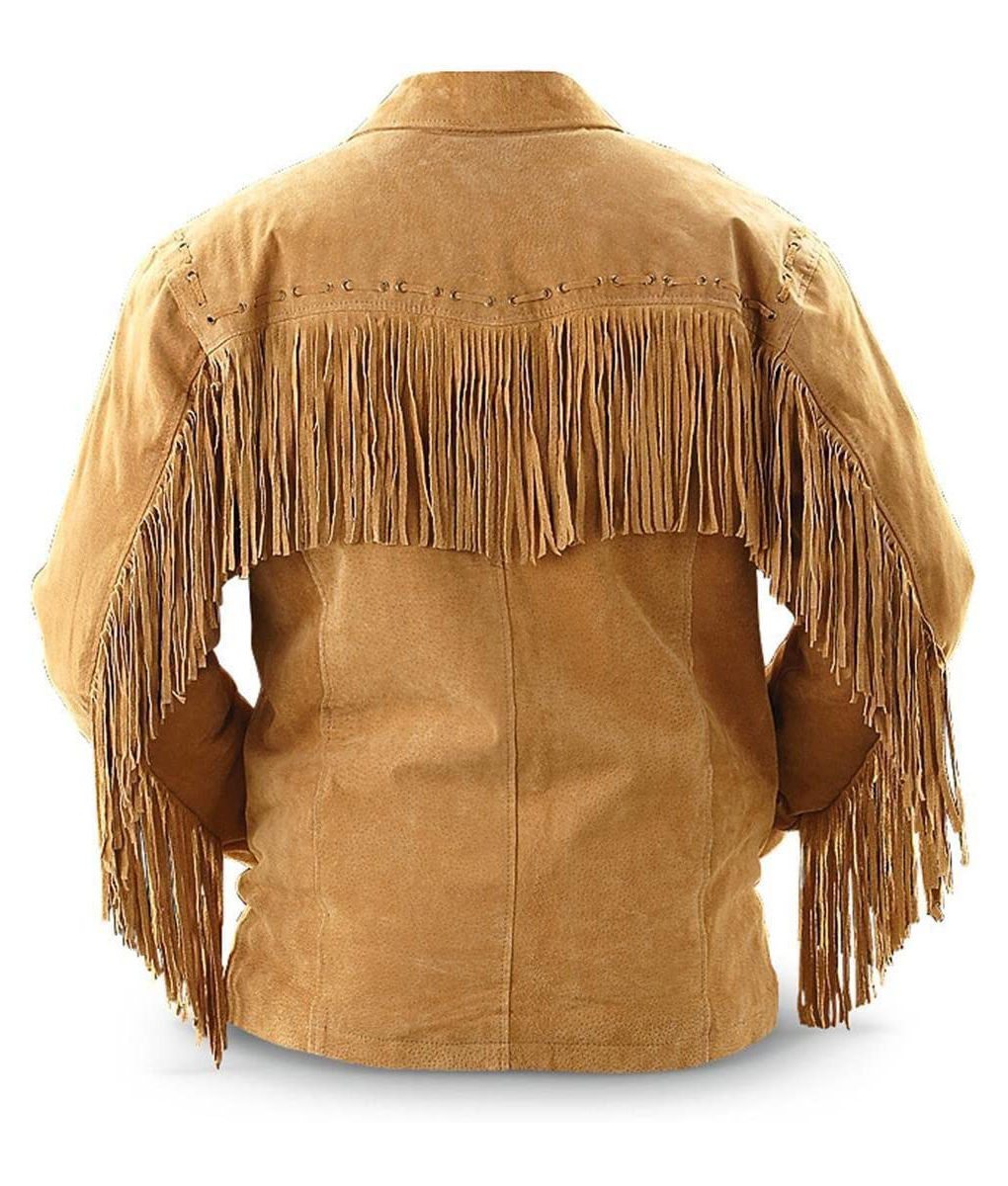 Colter Men's Western Cowboy Fringe Suede Jacket