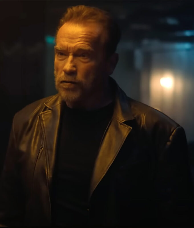 FUBAR Arnold Schwarzenegger Black Leather Biker Jacket