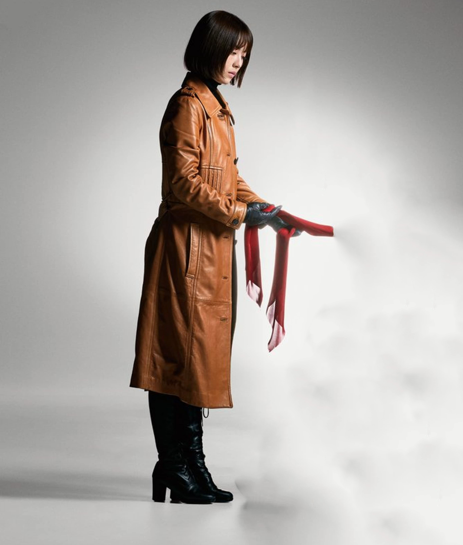 Shin Kamen Rider Ruriko Midorikawa Brown Leather Coat